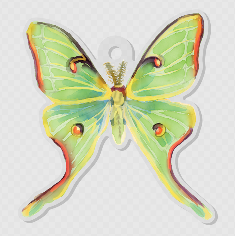 Luna Moth Keychain – Sweetgum Studio LLC