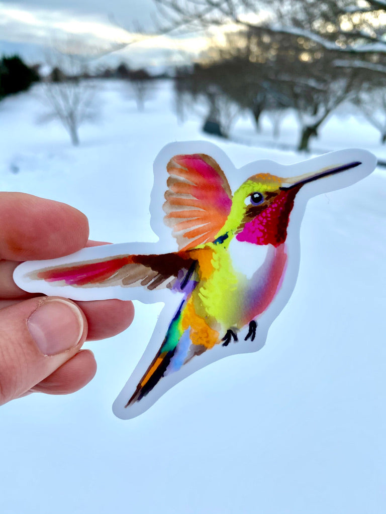 Hummingbird Die Cut Sticker – Sweetgum Studio LLC