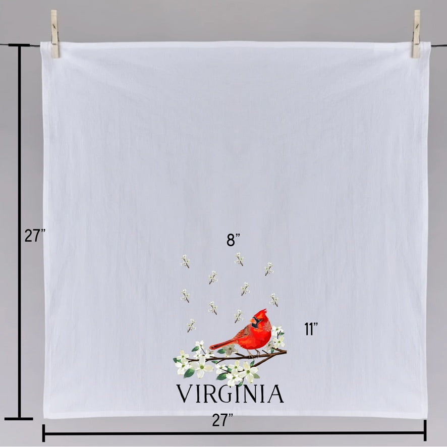 Virginia Cardinal Tea Towel – Sweetgum Studio LLC