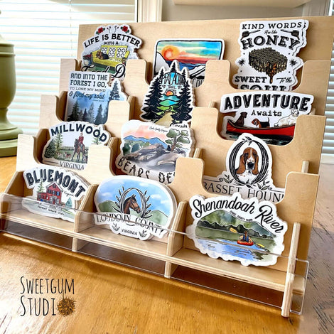 12 Pocket Sticker Display Fixture – Sweetgum Studio LLC