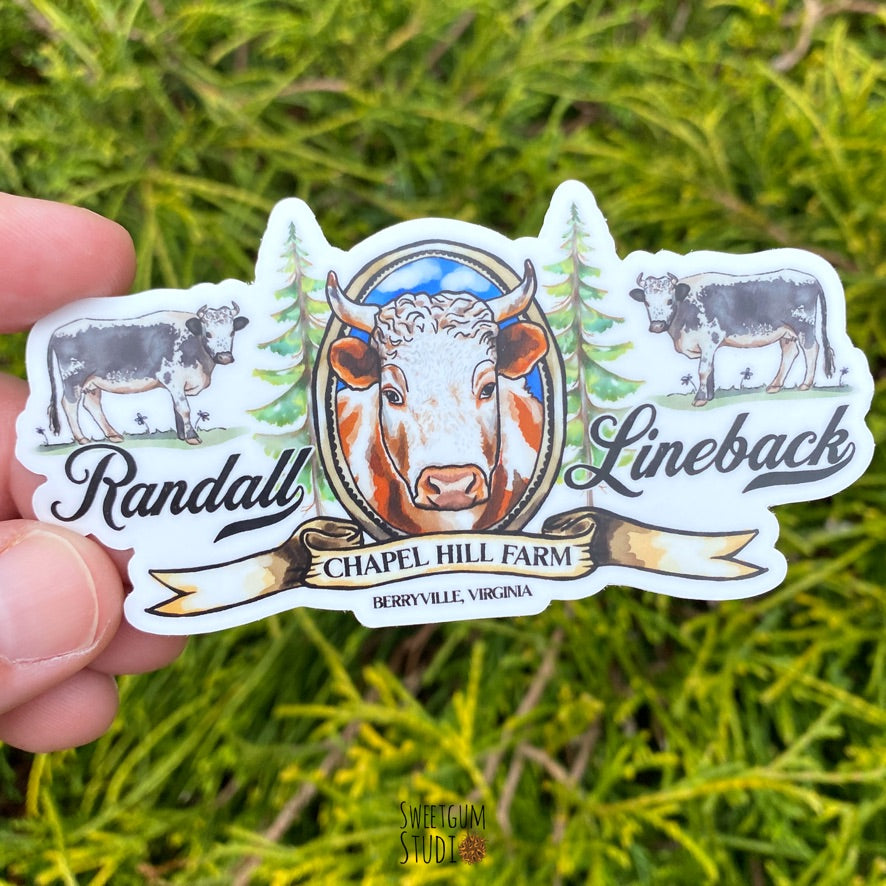 Randall Lineback Die Cut Sticker – Sweetgum Studio LLC