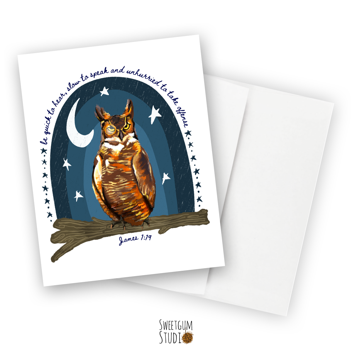 Quick to Hear Note Card – Sweetgum Studio LLC